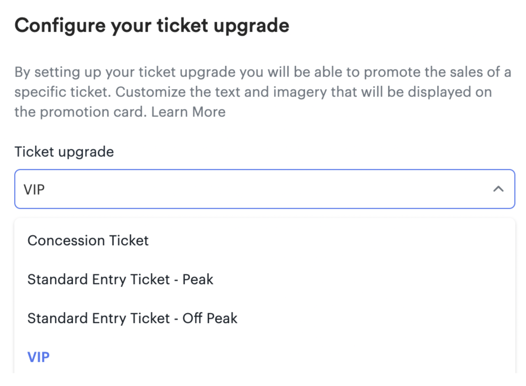 Enable Ticket Upgrades in Checkout – Universe Help Center
