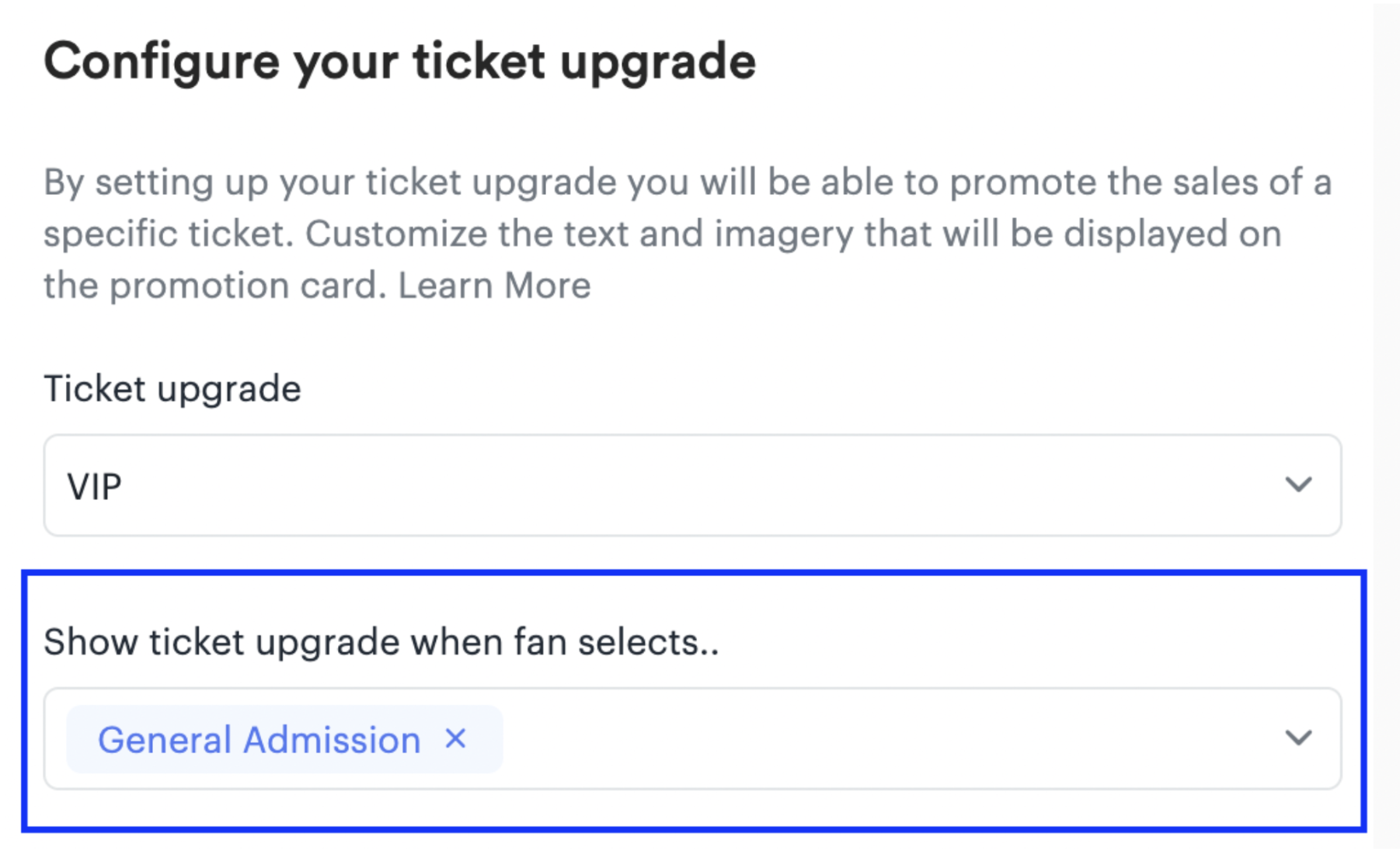 Enable Ticket Upgrades in Checkout – Universe Help Center