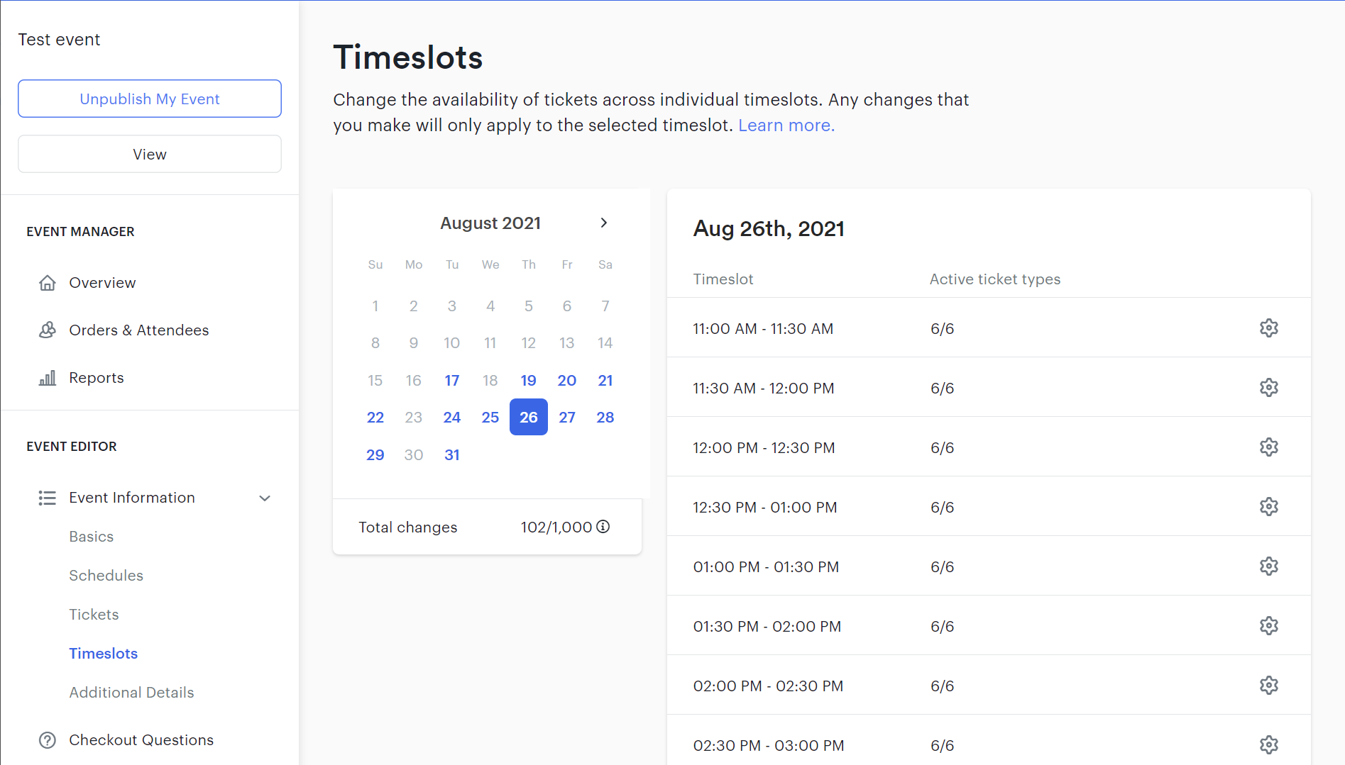 Customizing Tickets Per-Timeslot on a Timed-Entry Event – Universe Help ...