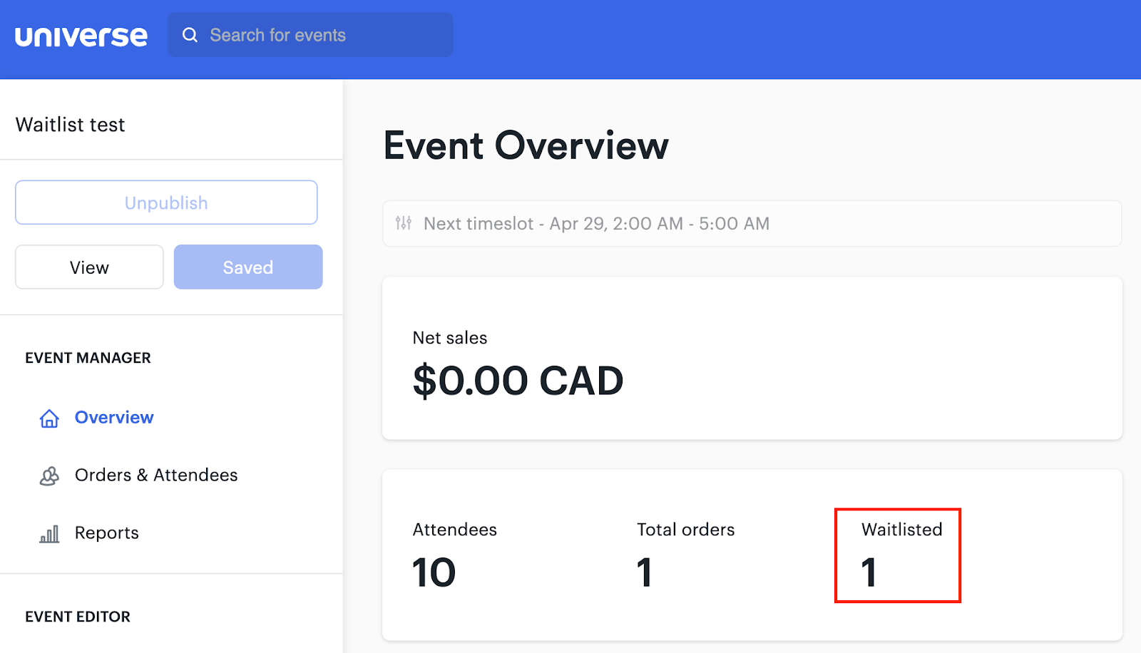 Create a waitlist for your event – Universe Help Center