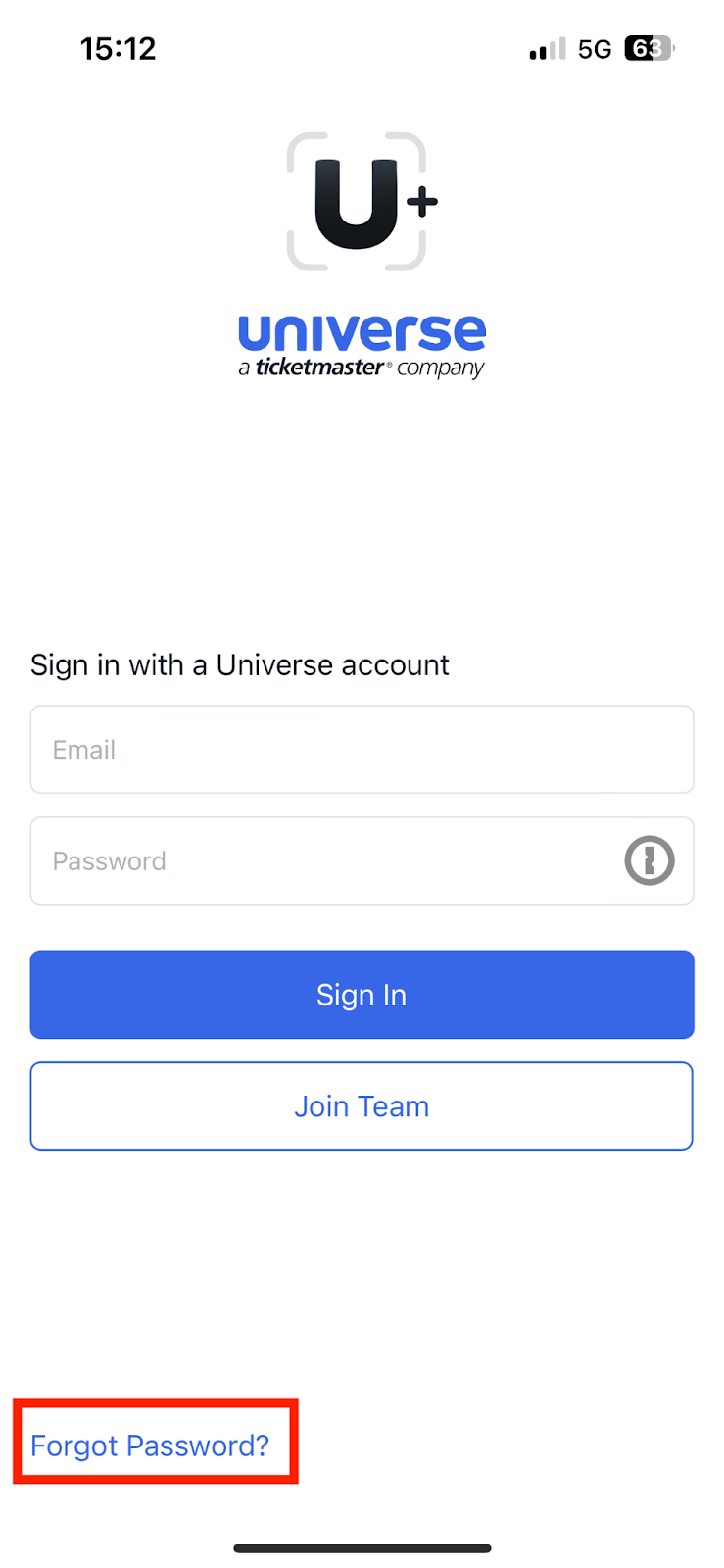 BoxOffice App Password Reset Guide – Universe Help Center